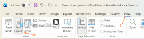 Cannot insert picture in Word, Excel, or PowerPoint