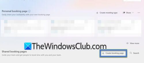 How to create Shared Booking Page in MS Bookings