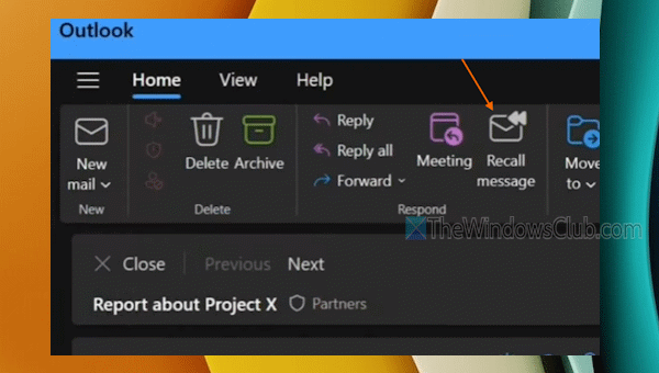 Recall This Message is missing or greyed out in Outlook [Fix]