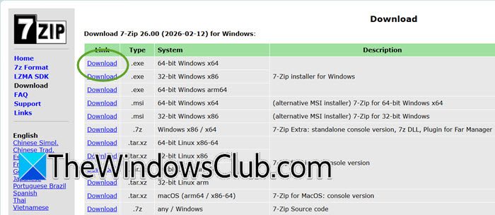 Cannot Complete the Archive Extraction on Windows 11