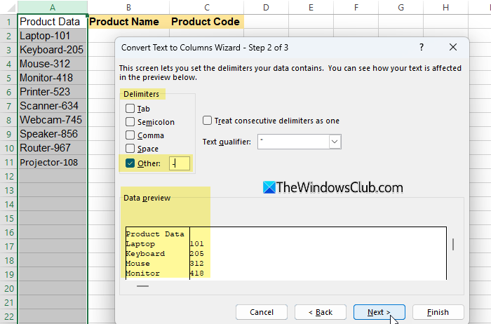 How to separate Numbers from Text in Excel