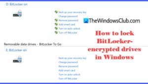 How to lock BitLocker encrypted drives in Windows 11