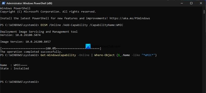 How to install WMIC in Windows 11 with Settings, PowerShell, CMD