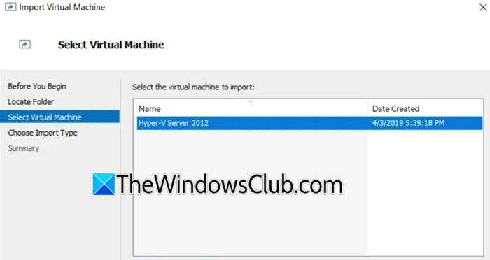 Restored Hyper-V Virtual Machine not starting