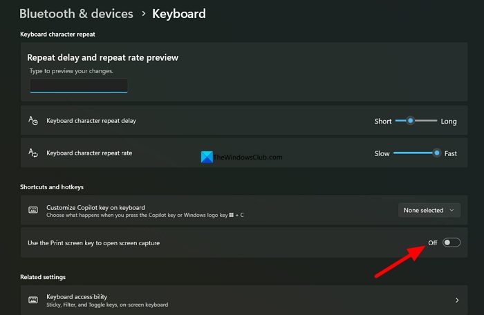 Unable to take screenshots on Windows 11