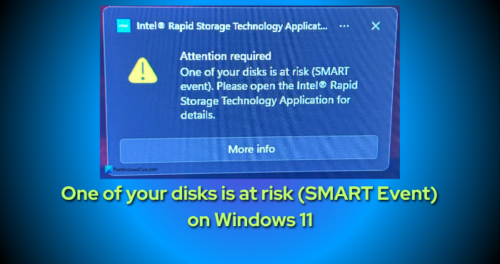 One of your disks is at risk (SMART Event) on Windows 11 [Fix]
