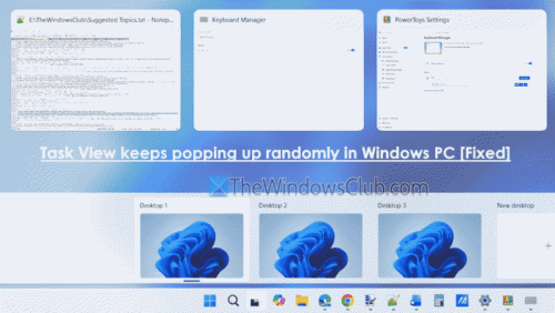 Task View keeps popping up randomly in Windows 11